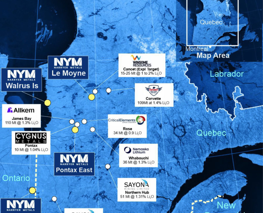 James Bay Projects, Quebec - Narryer Metals Limited